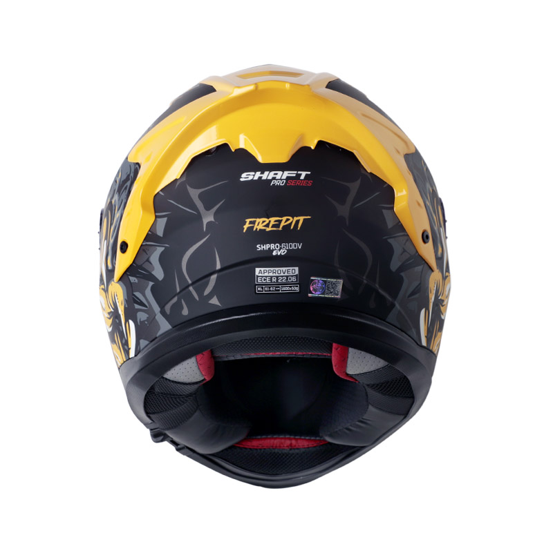 Casco Integral Shaft Pro 610 Dv Firepit Negro Amarillo Mate Visor ...