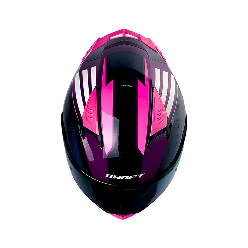 Casco Integral SHAFT 590SR XTREMER MORADO OSCURO FUCSIA VISOR IRIDIUM ...